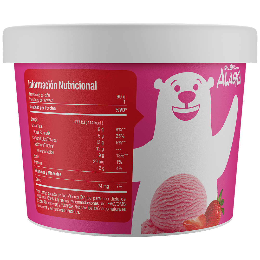 Producto: Helado Alaska Fresa Cajita 60g